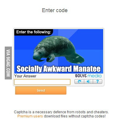 A weird captcha appears - 9GAG
