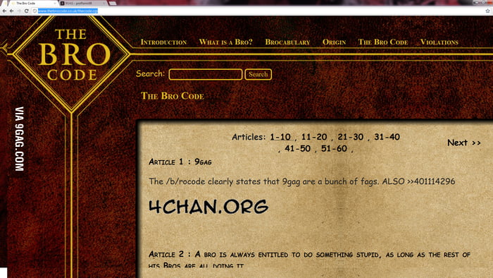 Bro code article:1 - 9GAG