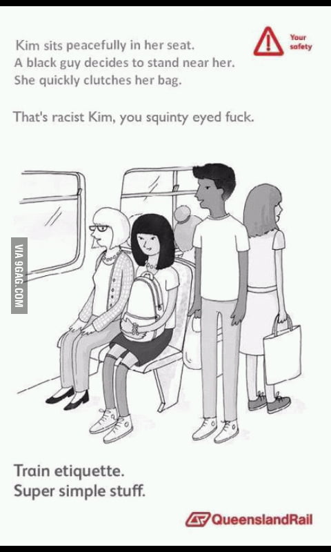 Train etiquette, super simple stuff - 9GAG