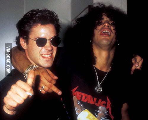 Robert Downey Jr. and Slash - 9GAG