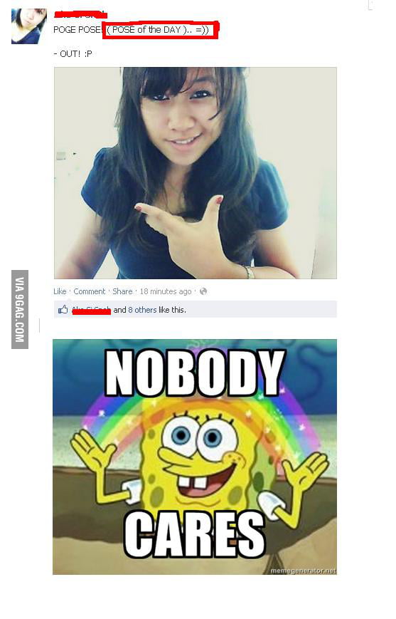POSE OF THE DAY?? SRSLY??? - 9GAG