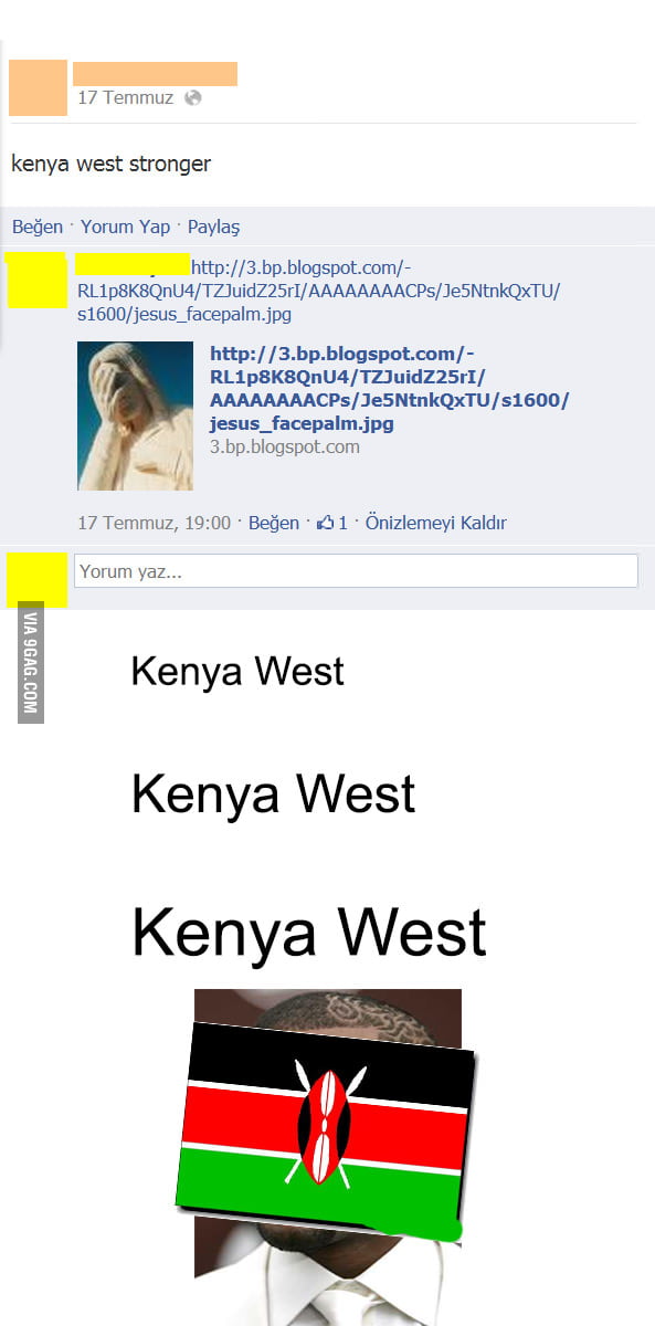 Yeah sure Kenya West - 9GAG
