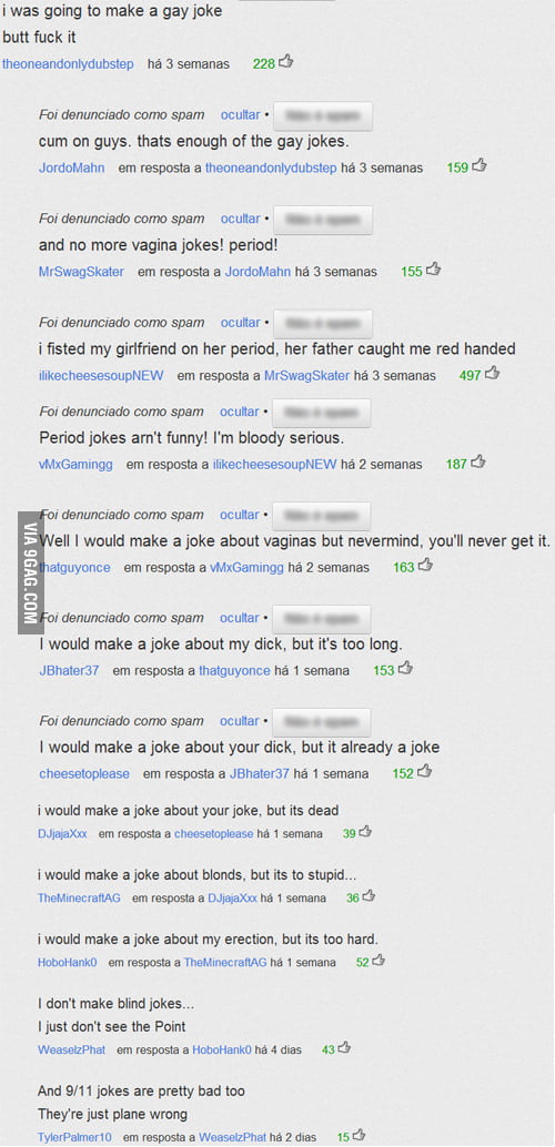 Comments on youtube... - 9GAG