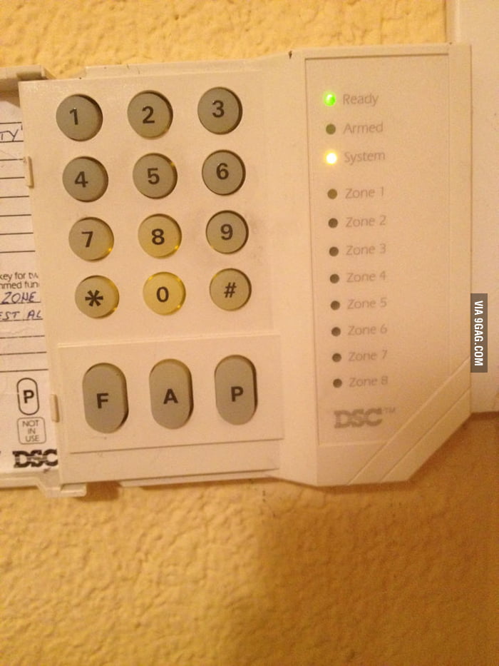 My alarm system gives me safety instructions - 9GAG