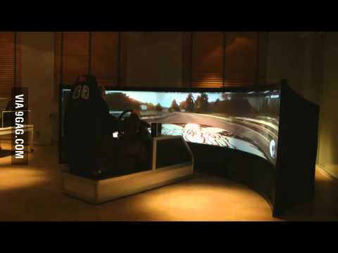 A 160 inch curved screen for gaming. - 9GAG