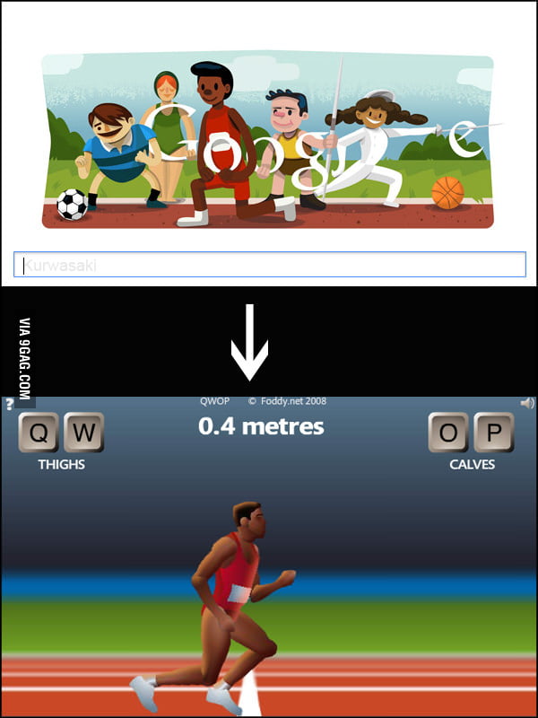 Google QWOP - 9GAG