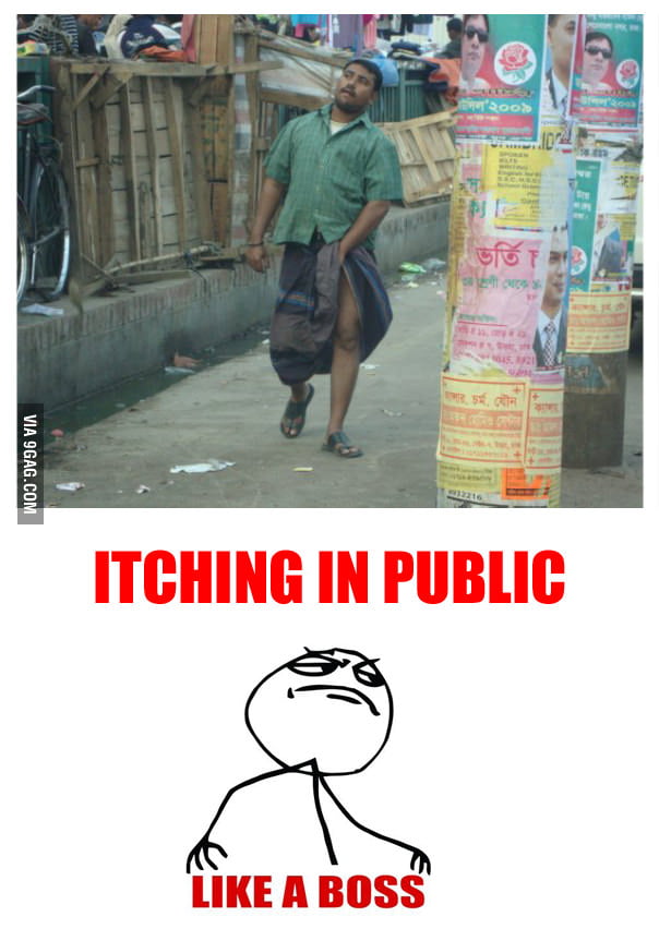 Itching in public like a BOSS - 9GAG