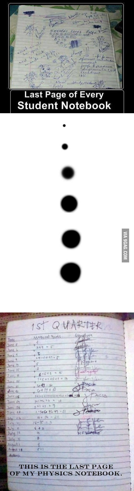 Notebook last page - 9GAG