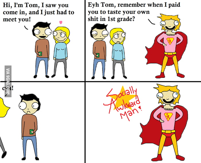 Socially awkward man - 9GAG