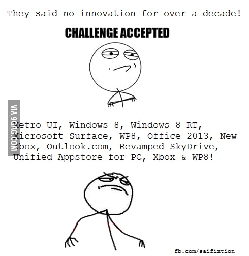 Challenge Accepted by Microsoft! - 9GAG