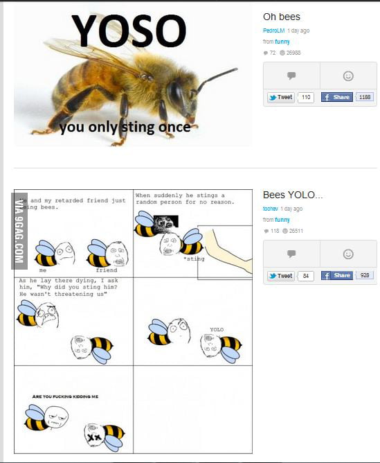 YOU ONLY STING ONCE - 9GAG