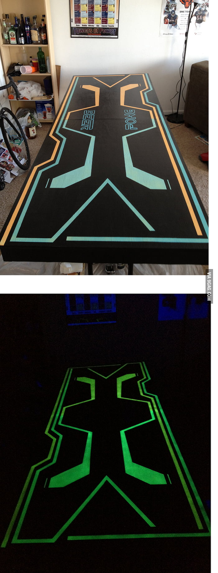 TRON Beer Pong Table - 9GAG