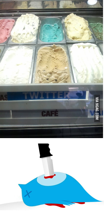 Twitter Ice cream, made of delicious.. wait. - 9GAG