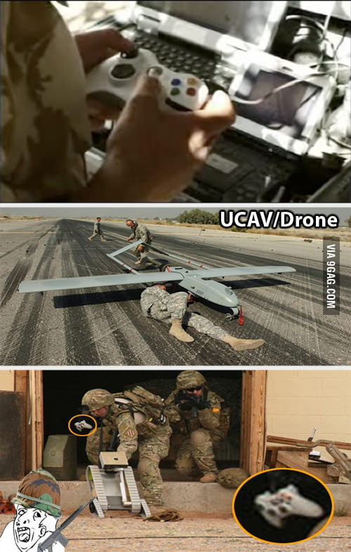 British Army uses XBox 360 controller in UAV's and Robots - 9GAG