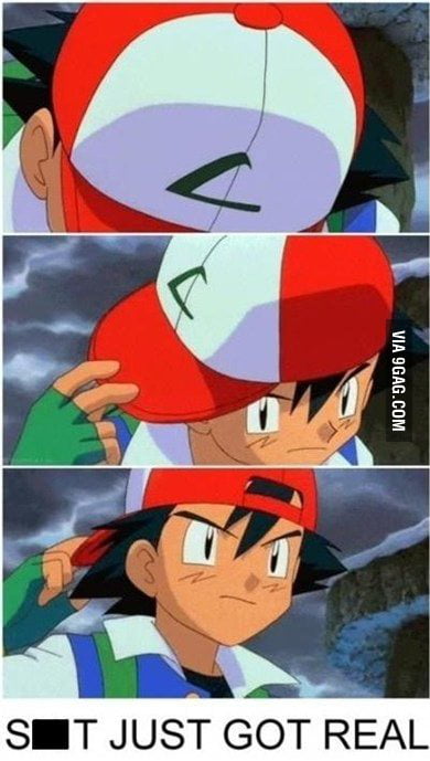 When ash ketchum turns his hat... - 9GAG
