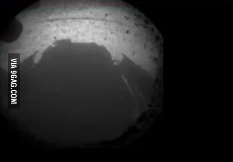 Curiosity rover shadow on Mars - 9GAG