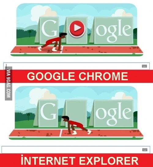 Chrome vs. Internet Explorer - 9GAG