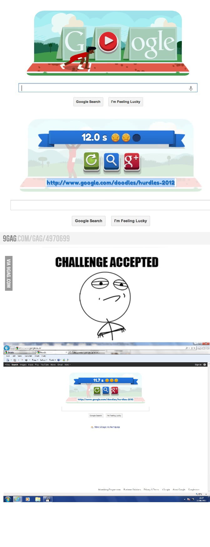 Google Doodle - Challenge Accepted - 9GAG