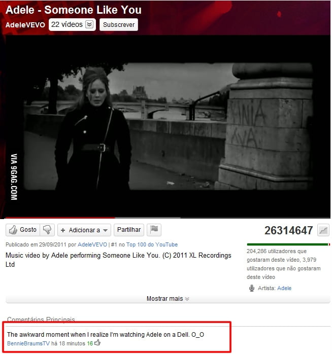 Watching Adele... - 9GAG