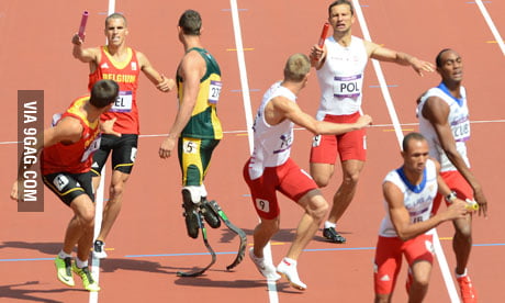 Oscar Pistorius - "the fastest man on no legs" - 9GAG