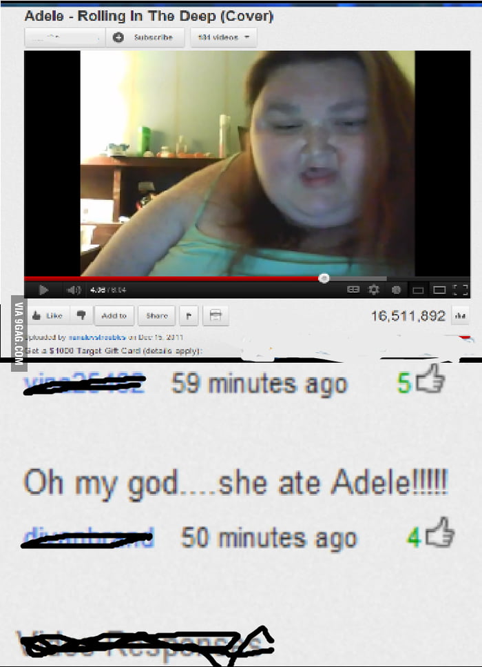 OMG! SHE ATE ADELE! - 9GAG