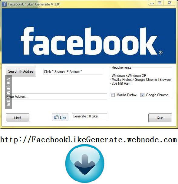 FACEBOOK LIKE GENERATE! - 9GAG