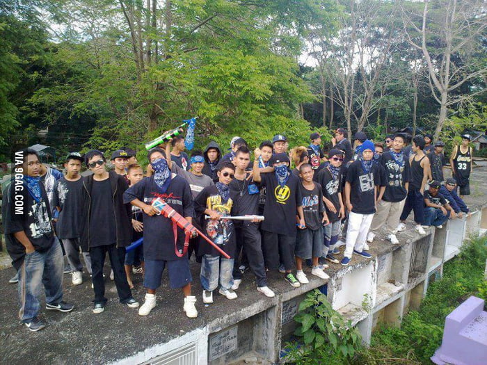 Bunch of "gangsters" from the philippines - 9GAG