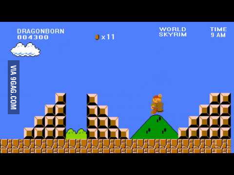 Super Mario Bros. & Skyrim Crossover - 9GAG