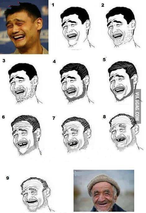 Yao Ming Face 30 years later... - 9GAG