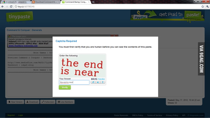 WTF tinypaste? - 9GAG