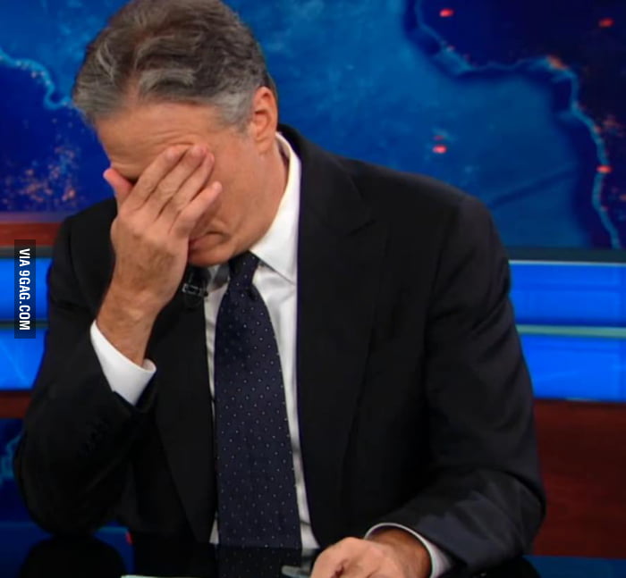 Jon Stewart Facepalm - 9GAG