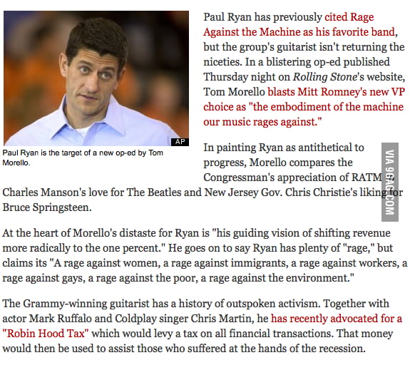 Rage Against The Machine's guitarist FTW - 9GAG