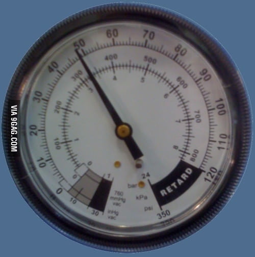 Should have this retard meter with me. - 9GAG
