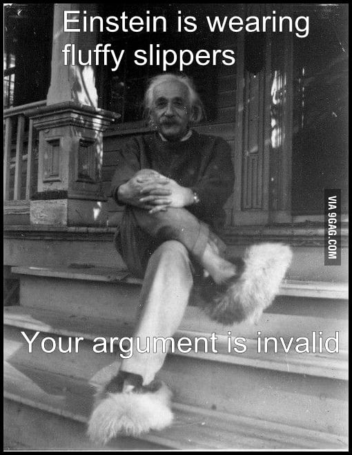 Einstein is wearing fluffy slippers - 9GAG
