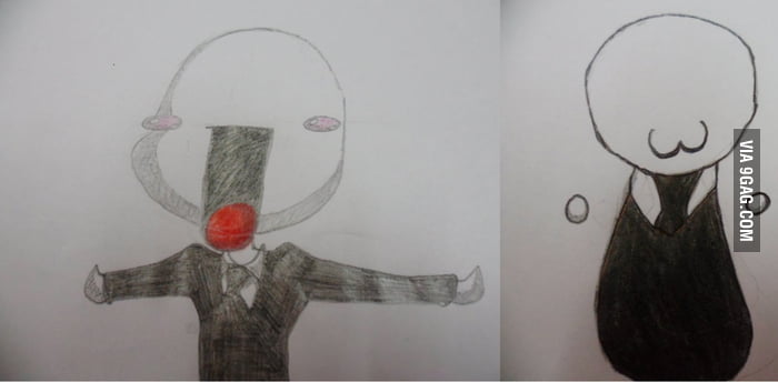 Me + Slender Man = Cute Slender Man chibis. - 9GAG