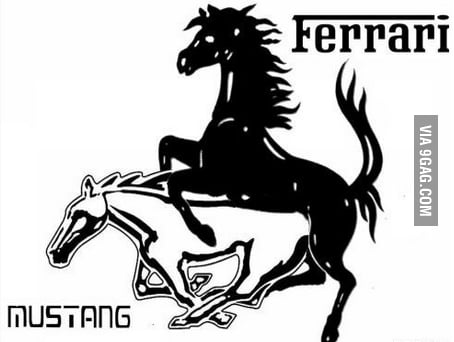 Ferrari vs. Mustang - 9GAG