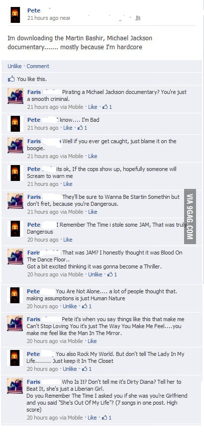Michael Jackson pun-off - 9GAG