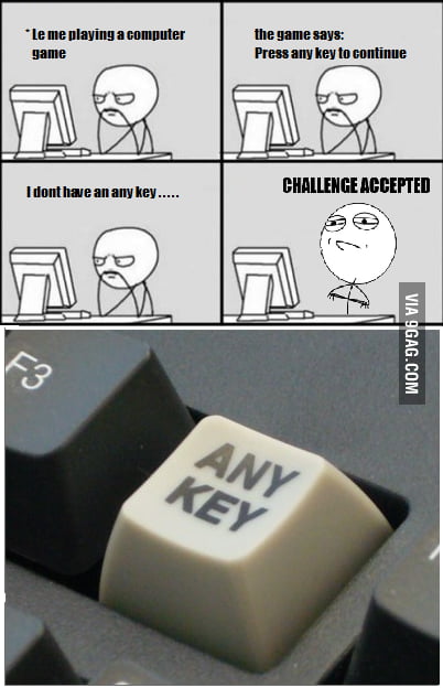 Press any key to continue - 9GAG