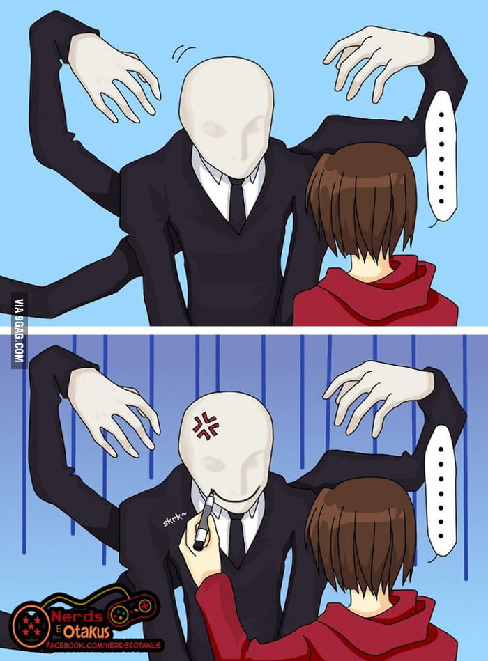 Slender man needs to smile more times - 9GAG