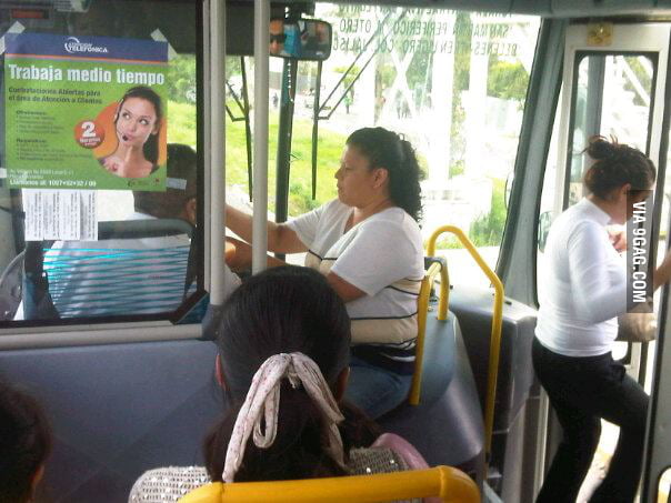 Scumbag Mexican Bus driver being fed by a hot babe - 9GAG