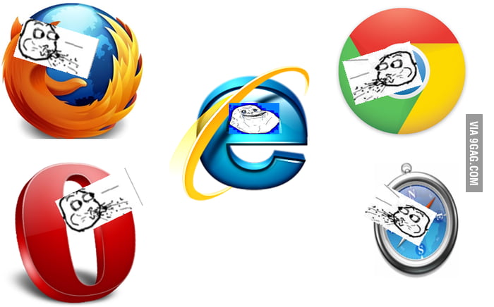 Internet explorer , forever alone - 9GAG
