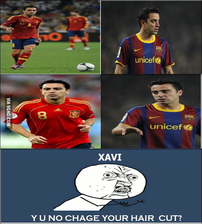 Xavi's haircut - 9GAG
