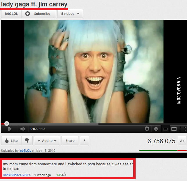 Lady Gaga ft. Jim Carrey - 9GAG