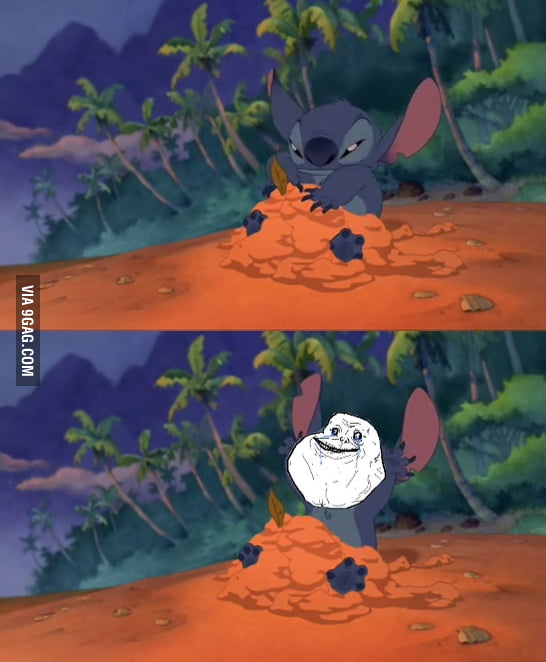 Forever alone Stitch - 9GAG