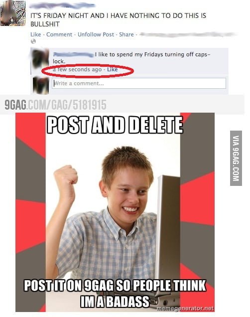 Yeah baby, I'm a facebook badass - 9GAG