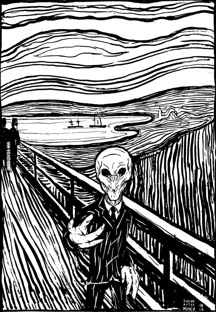 Doctor Who's Silence + Edvard Munch's The Scream = creepyx2 - 9GAG