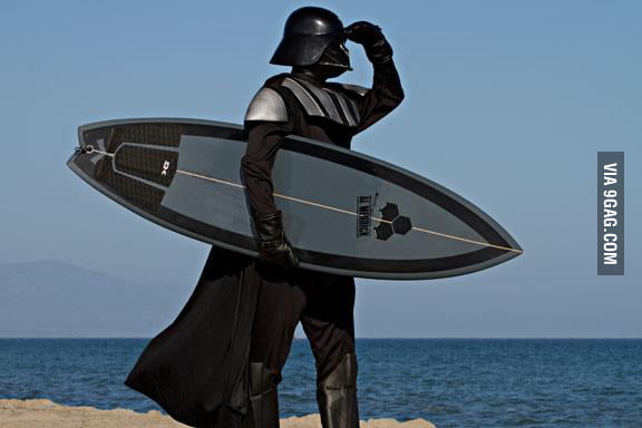 The dark side goes surfing - 9GAG