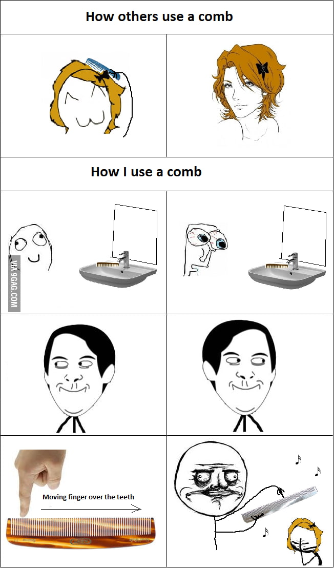 How to really use a comb - 9GAG