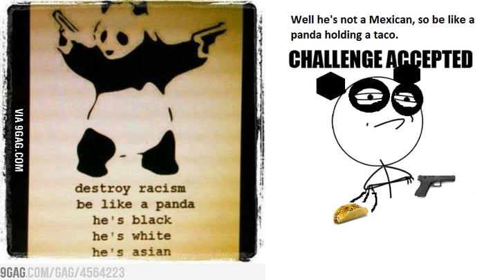 Be like a panda holding a taco. - 9GAG