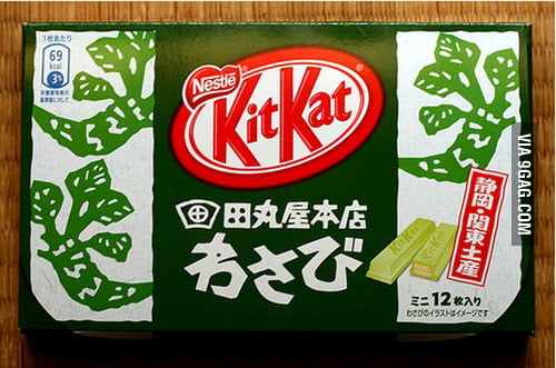 ..Wasabi flavored Kit-Kat - 9GAG
